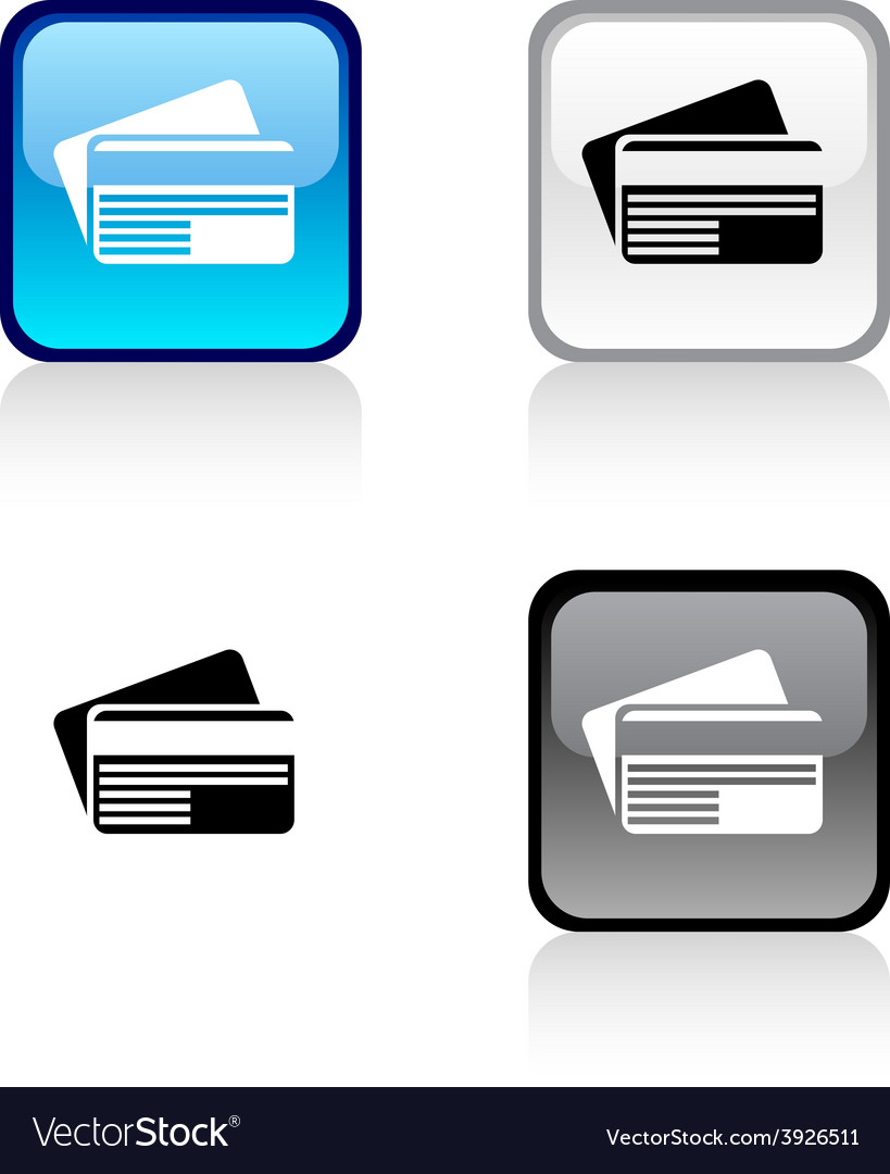 Card button Royalty Free Vector Image - VectorStock