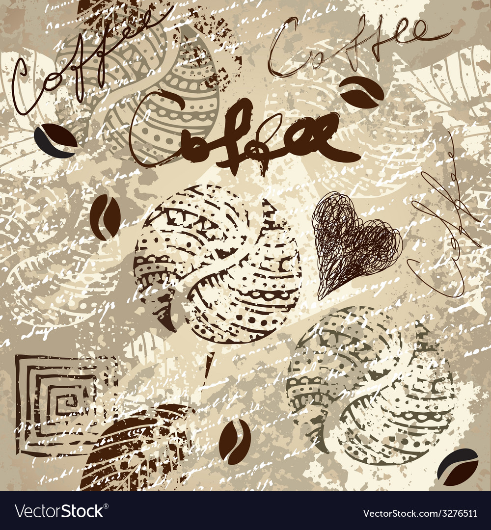 Coffee pattern Royalty Free Vector Image - VectorStock