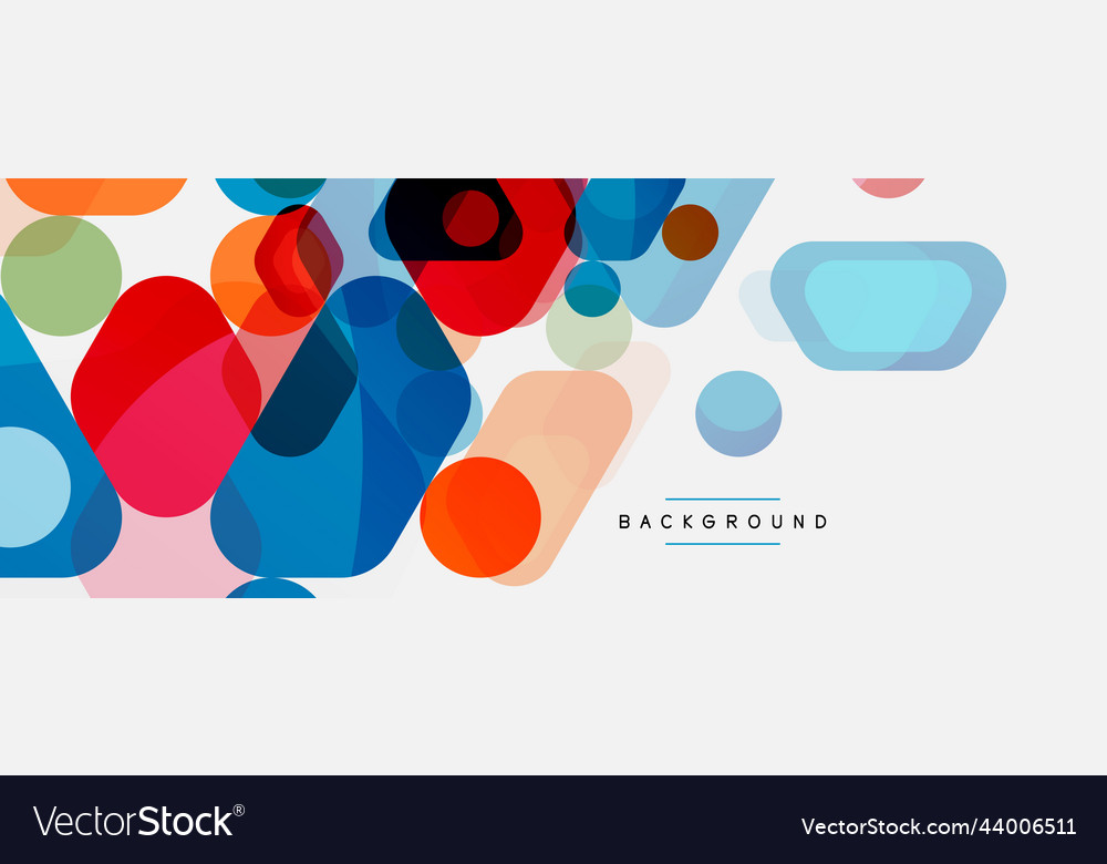 Color bubbles and rounded geometric shapes Vector Image