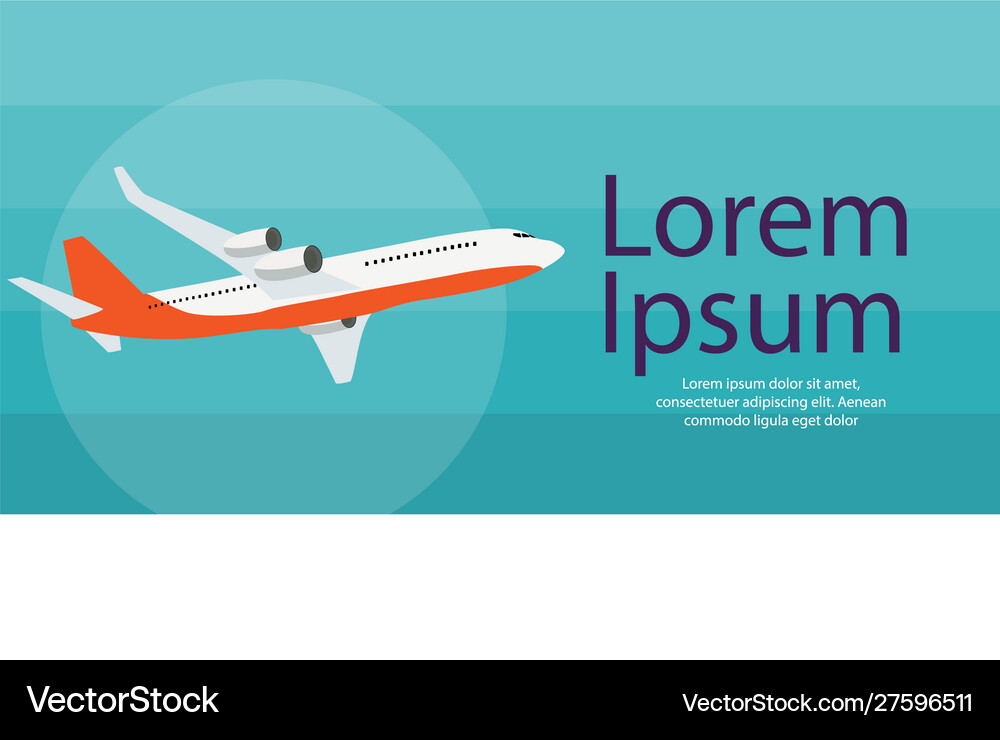 Flying airplane express delivery shipping concept Vector Image