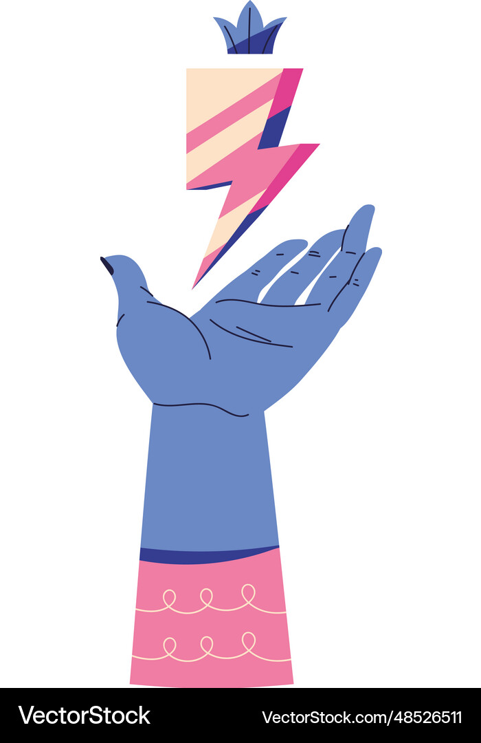 Girl power motivation icon Royalty Free Vector Image