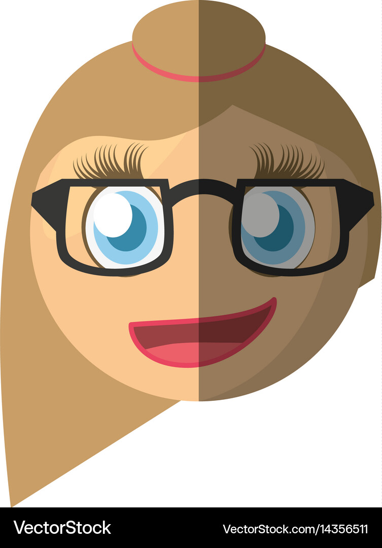 Mom emoticon cartoon design Royalty Free Vector Image