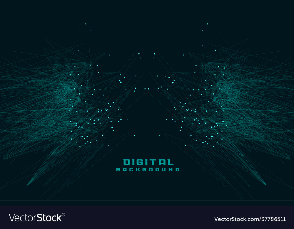 Network particles connection technology background