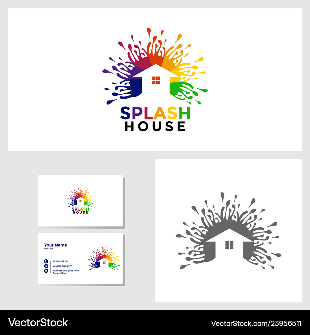 Painting house icon design template Royalty Free Vector