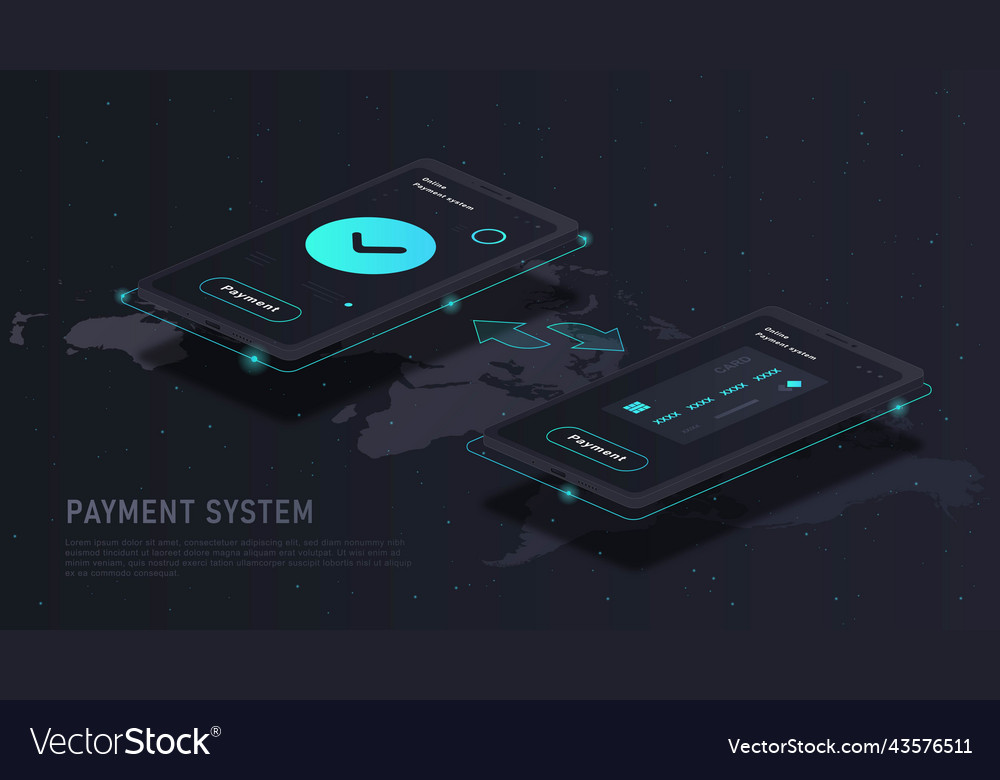 Payment system concept Royalty Free Vector Image