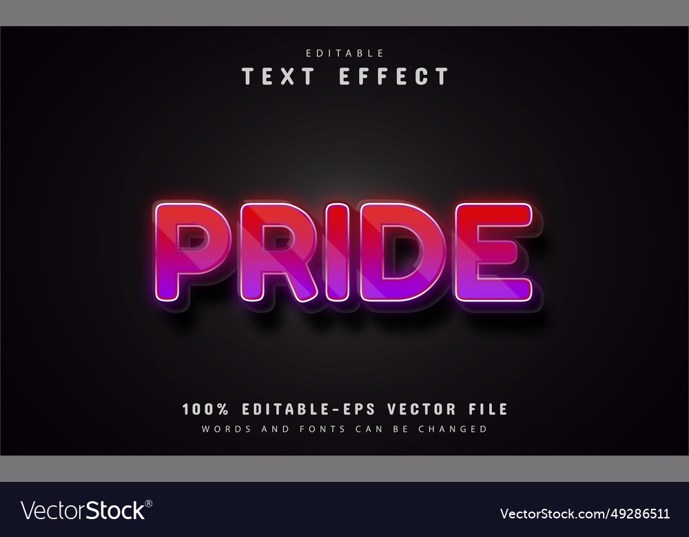 Pride text effect Royalty Free Vector Image - VectorStock