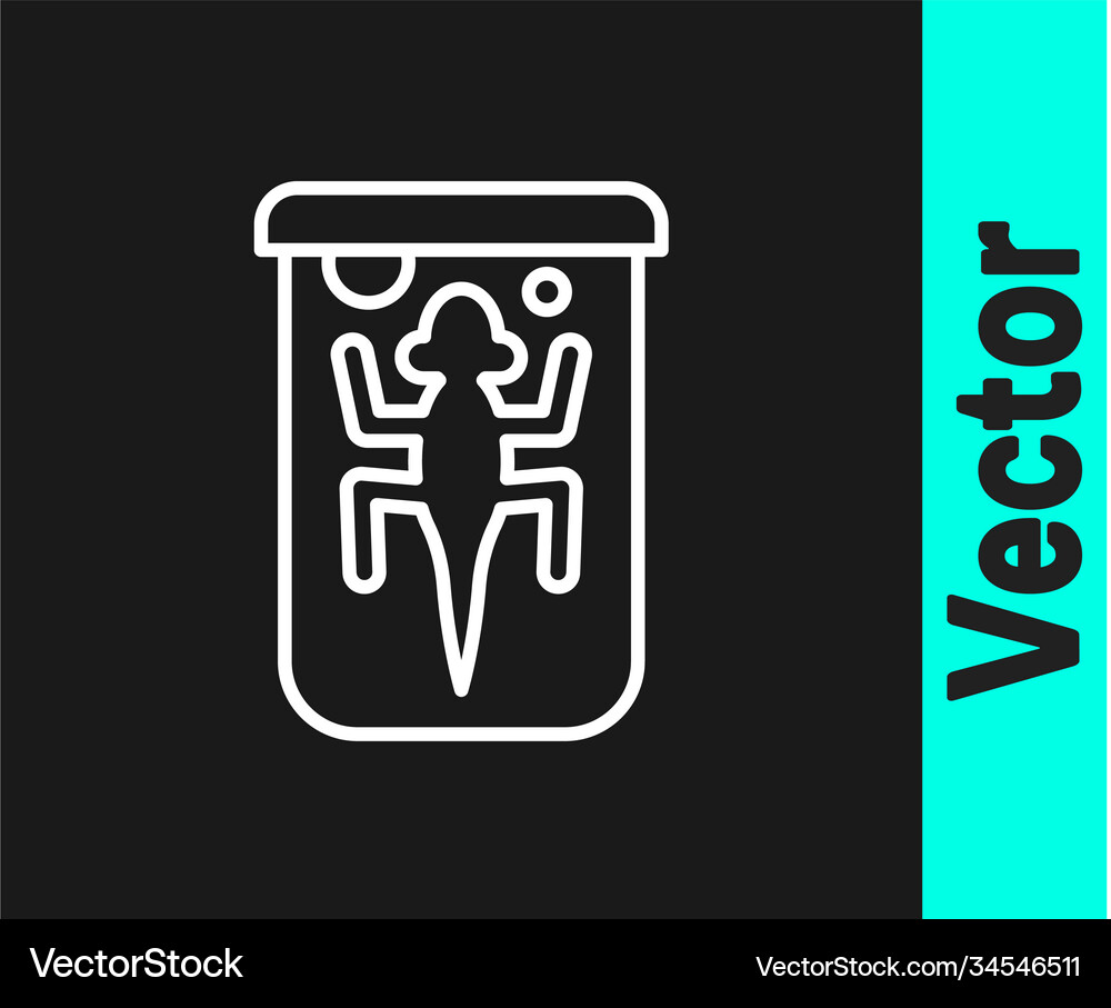 White line experimental animal icon isolated Vector Image