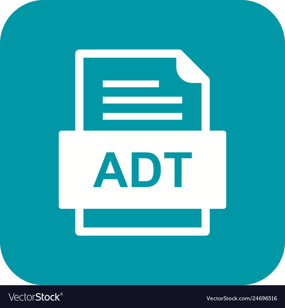 Adt File Document Icon Royalty Free Vector Image
