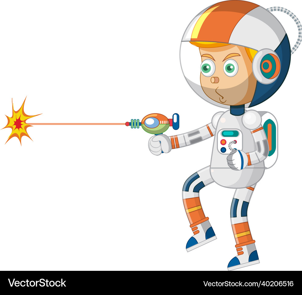Astronaut Guy With Gun