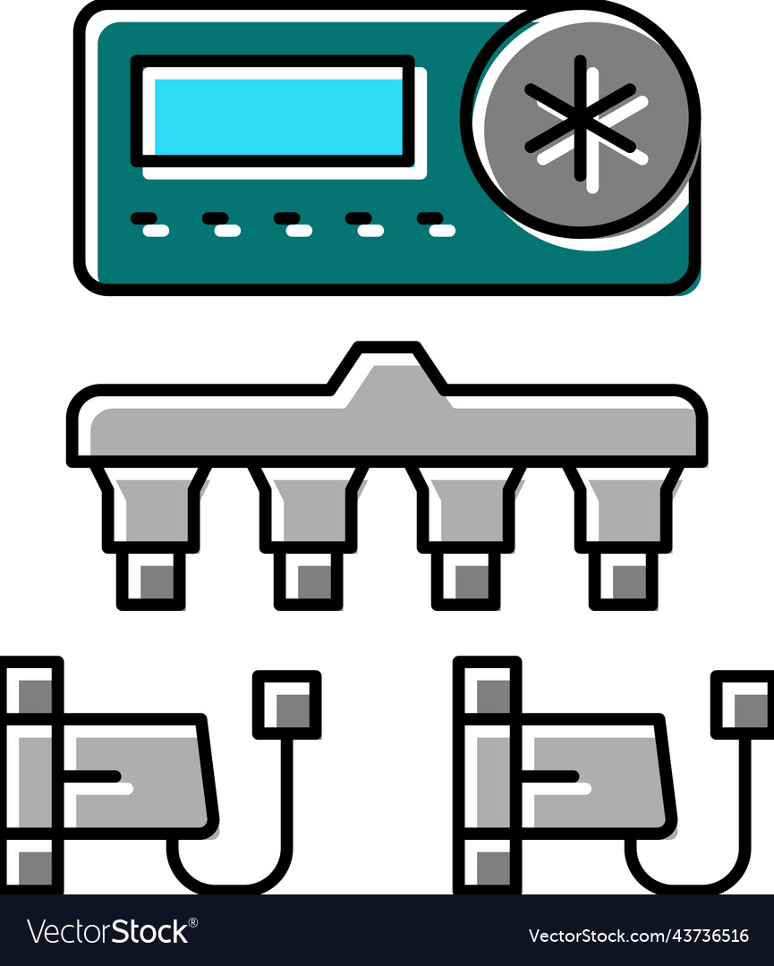 Automatic watering system color icon Royalty Free Vector Automatic watering system color icon Royalty Free Vector