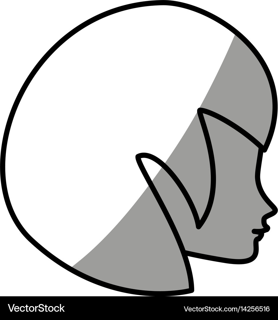 Cute profile woman avatar Royalty Free Vector Image