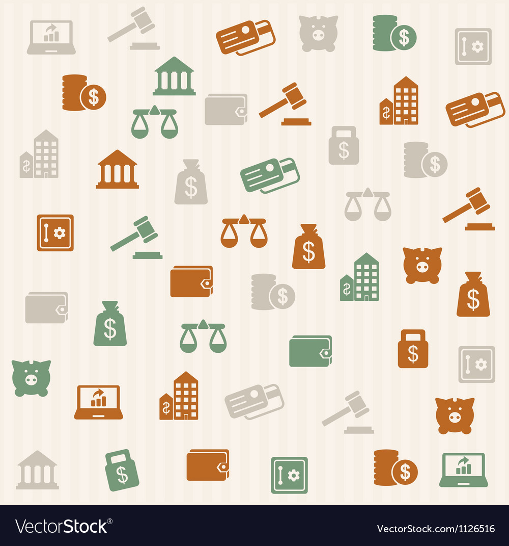 Finance seamless pattern Royalty Free Vector Image