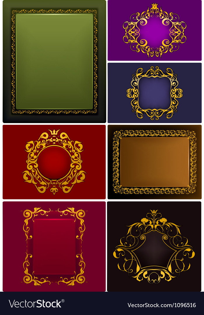 Frames Vintage set Royalty Free Vector Image - VectorStock