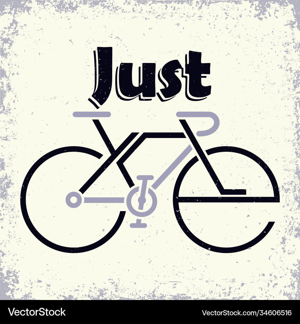 Lettering composition on theme cycling Royalty Free Vector