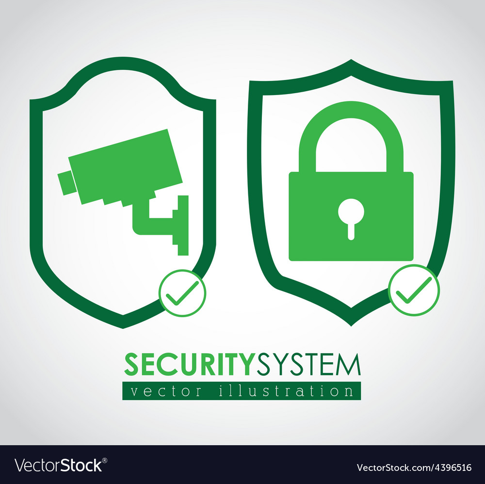 Security system design Royalty Free Vector Image