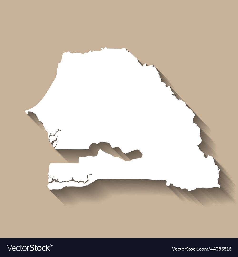 Senegal country map silhouette Royalty Free Vector Image