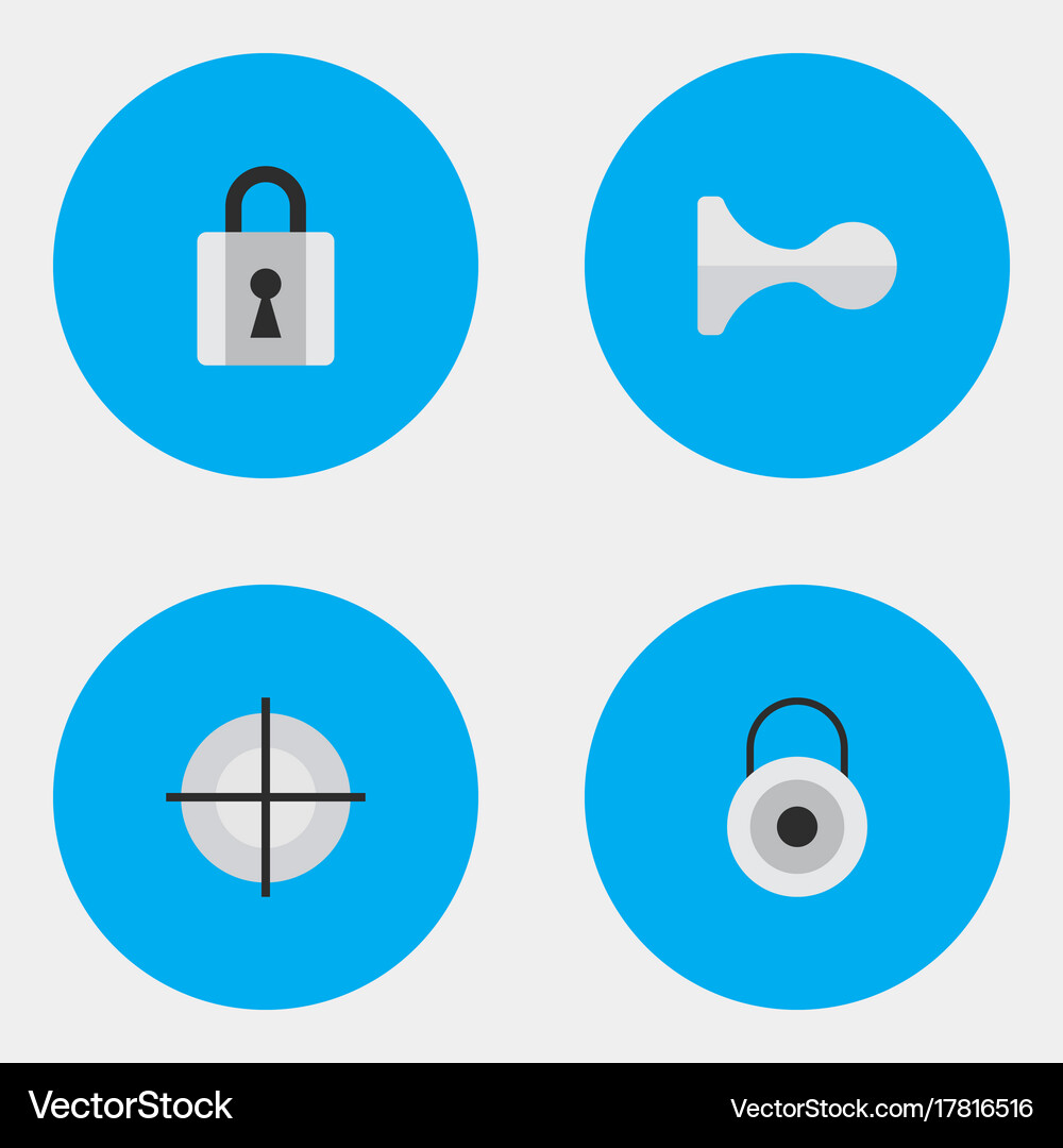 Set of simple offense icons Royalty Free Vector Image