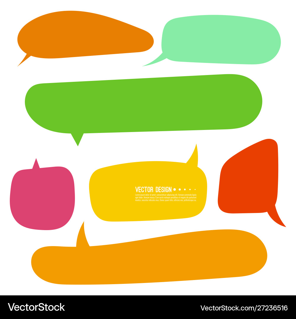 Set speech bubbles Royalty Free Vector Image - VectorStock
