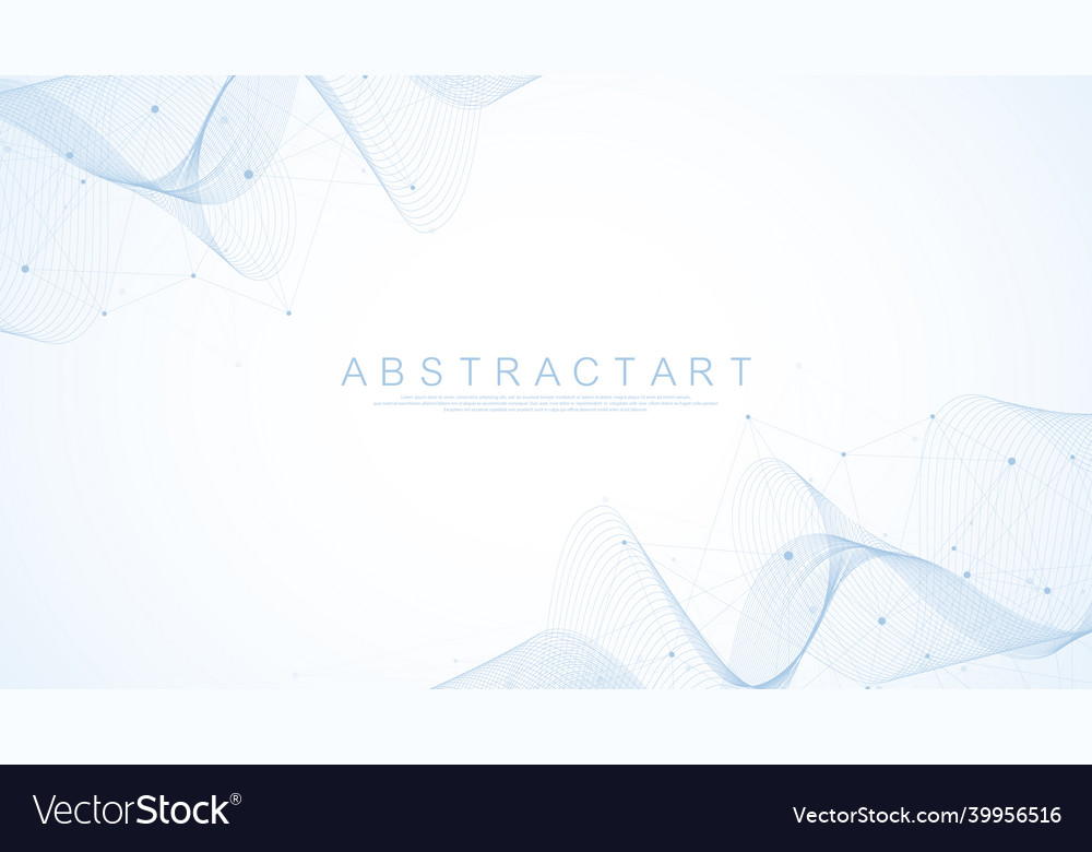 Technology Abstract Lines And Dots Connection Vector Image