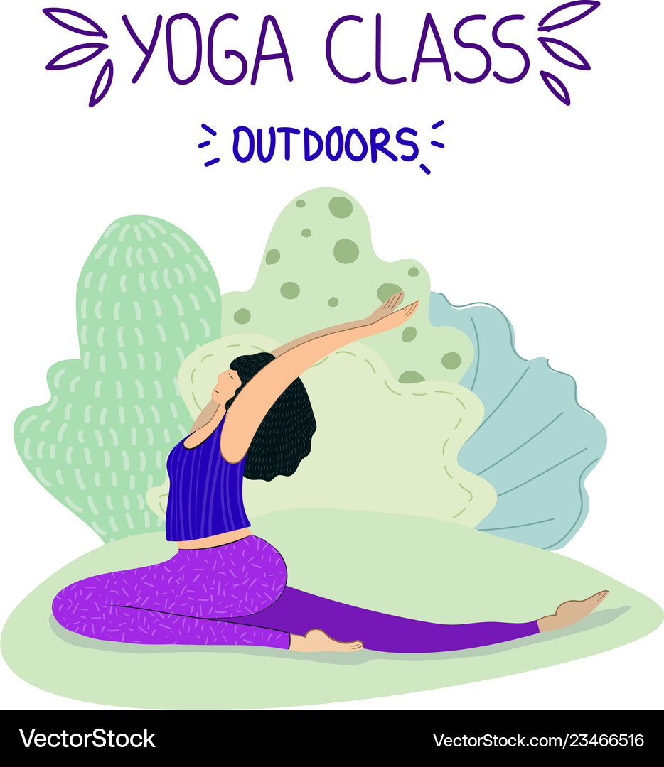 Yoga girls Royalty Free Vector Image - VectorStock