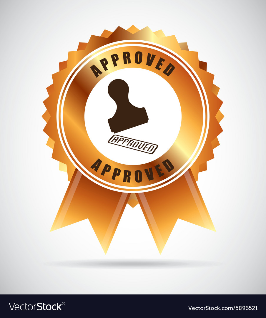 Approved seal Royalty Free Vector Image - VectorStock