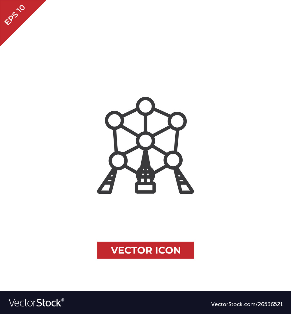 Atomium icon Royalty Free Vector Image - VectorStock