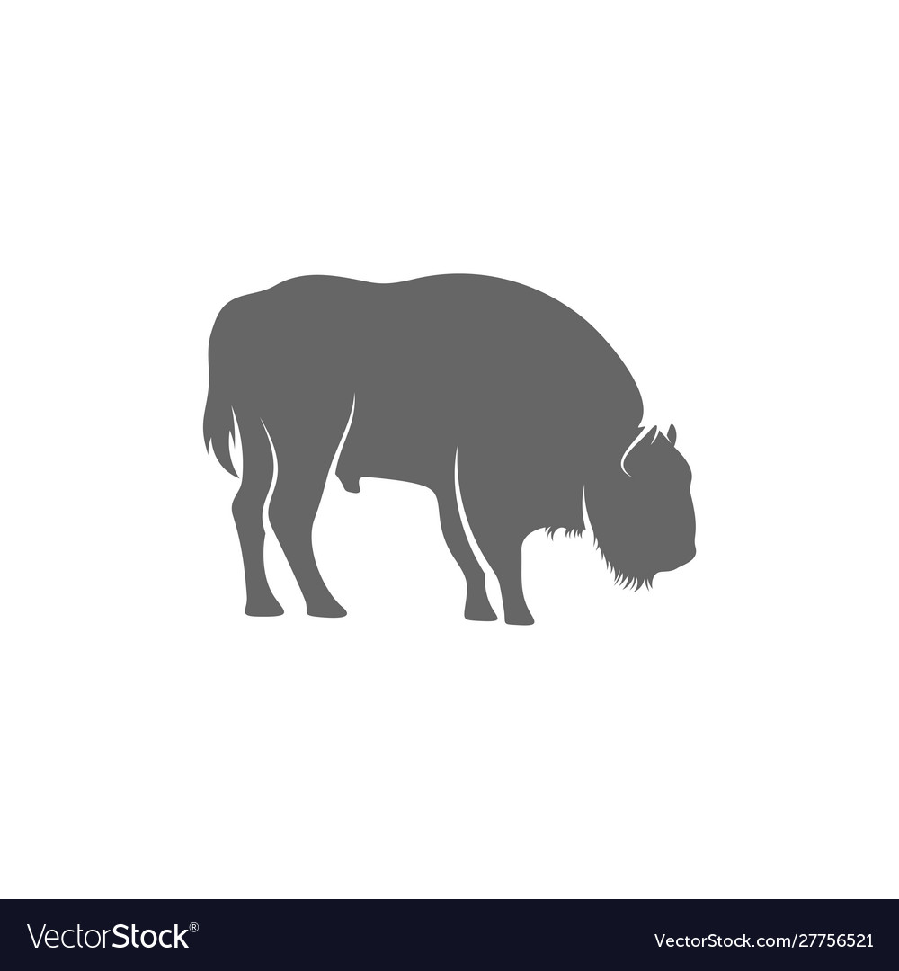 Bison logo design logo template Royalty Free Vector Image