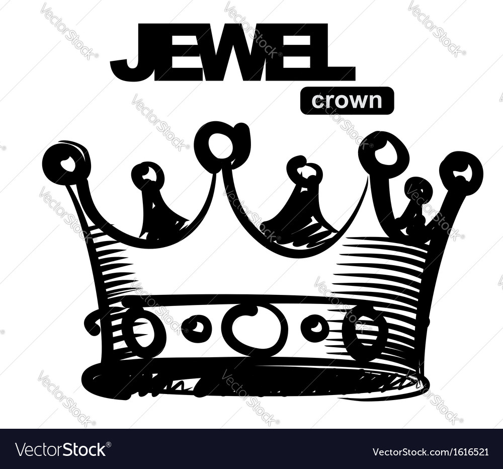 Black crown Royalty Free Vector Image - VectorStock