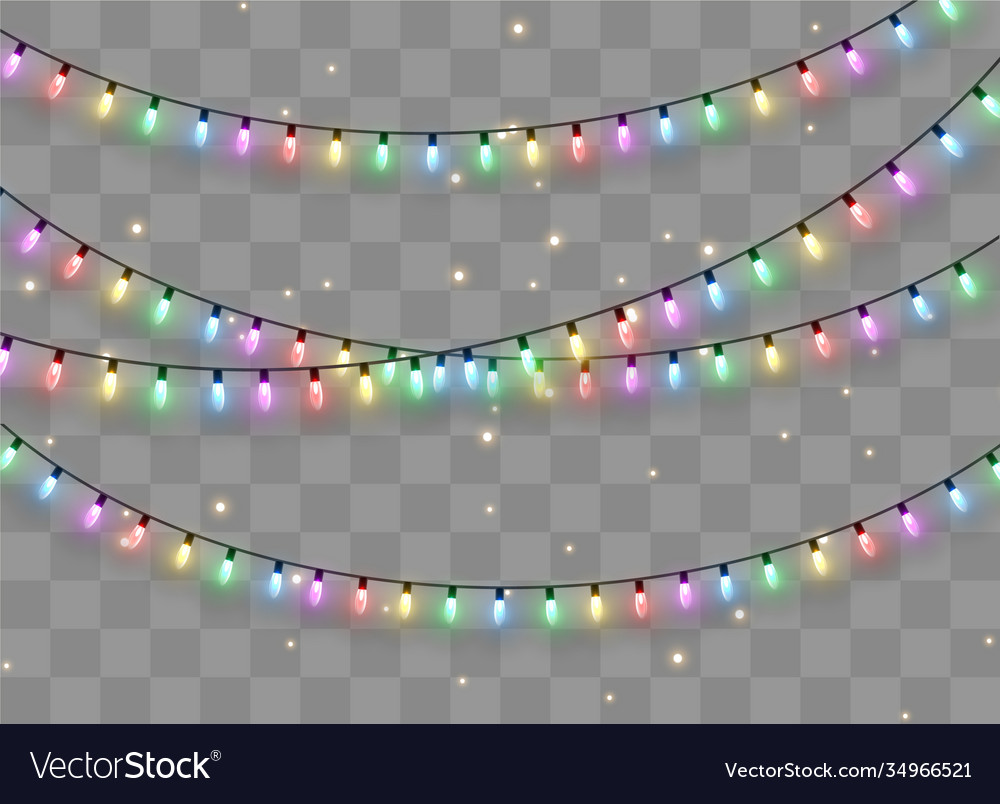 Christmas lights effect Royalty Free Vector Image
