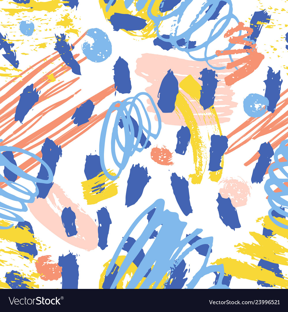 Creative seamless pattern with bright colored Vector Image