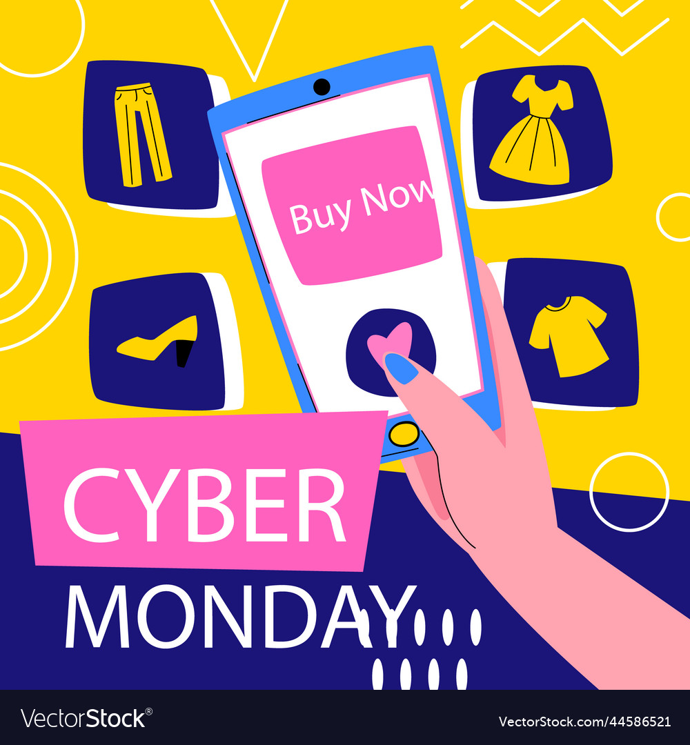 Cyber monday posts set Royalty Free Vector Image