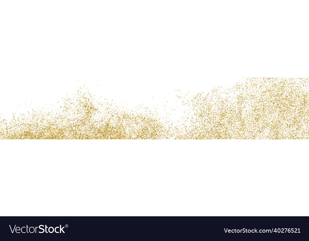 Gold Glitter Texture Horizontal Long Banner Vector Image