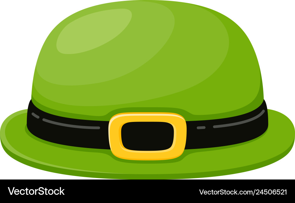 Green hat for party holiday clothing accessory Vector Image