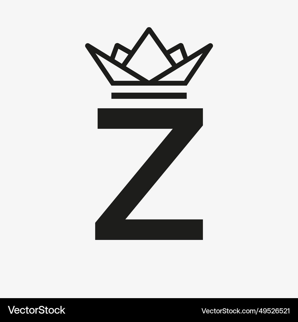 Initial letter z crown logo crown logo for beauty Vector Image