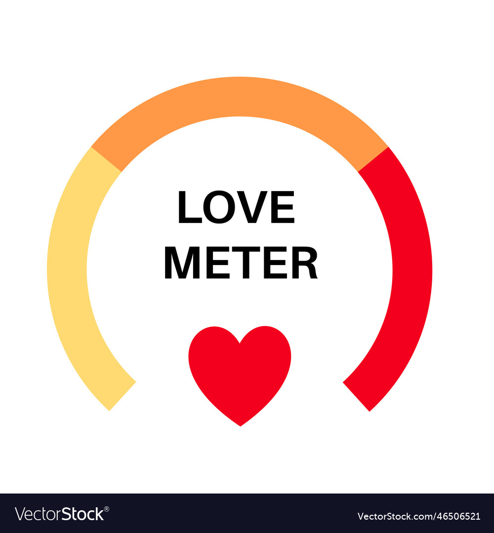 Love meter element Royalty Free Vector Image - VectorStock
