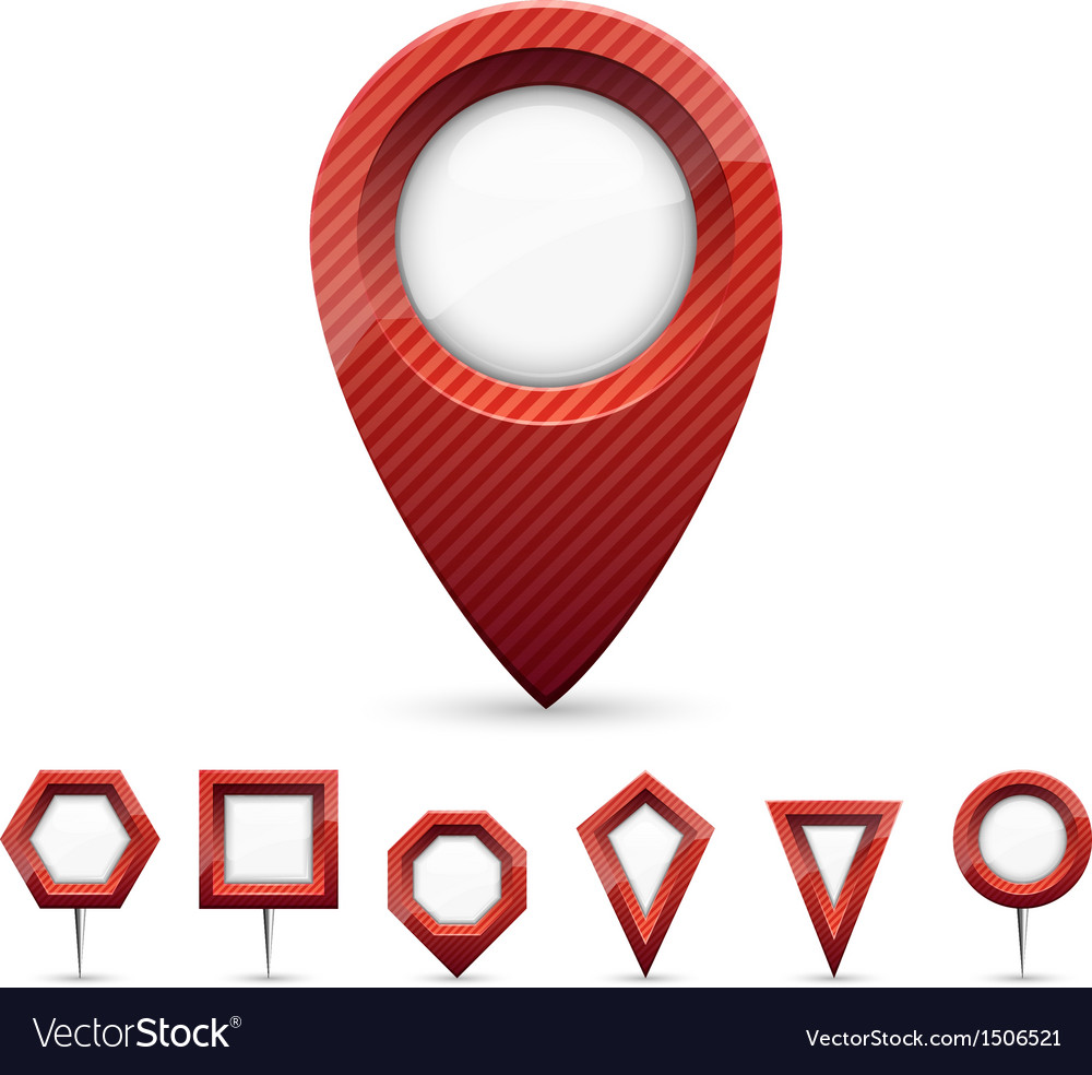 Map markers Royalty Free Vector Image - VectorStock