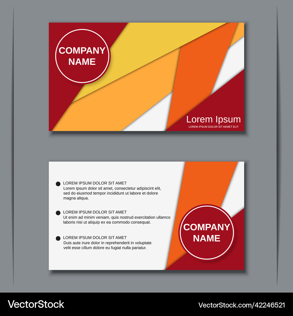Modern business visiting card design template Vector Image