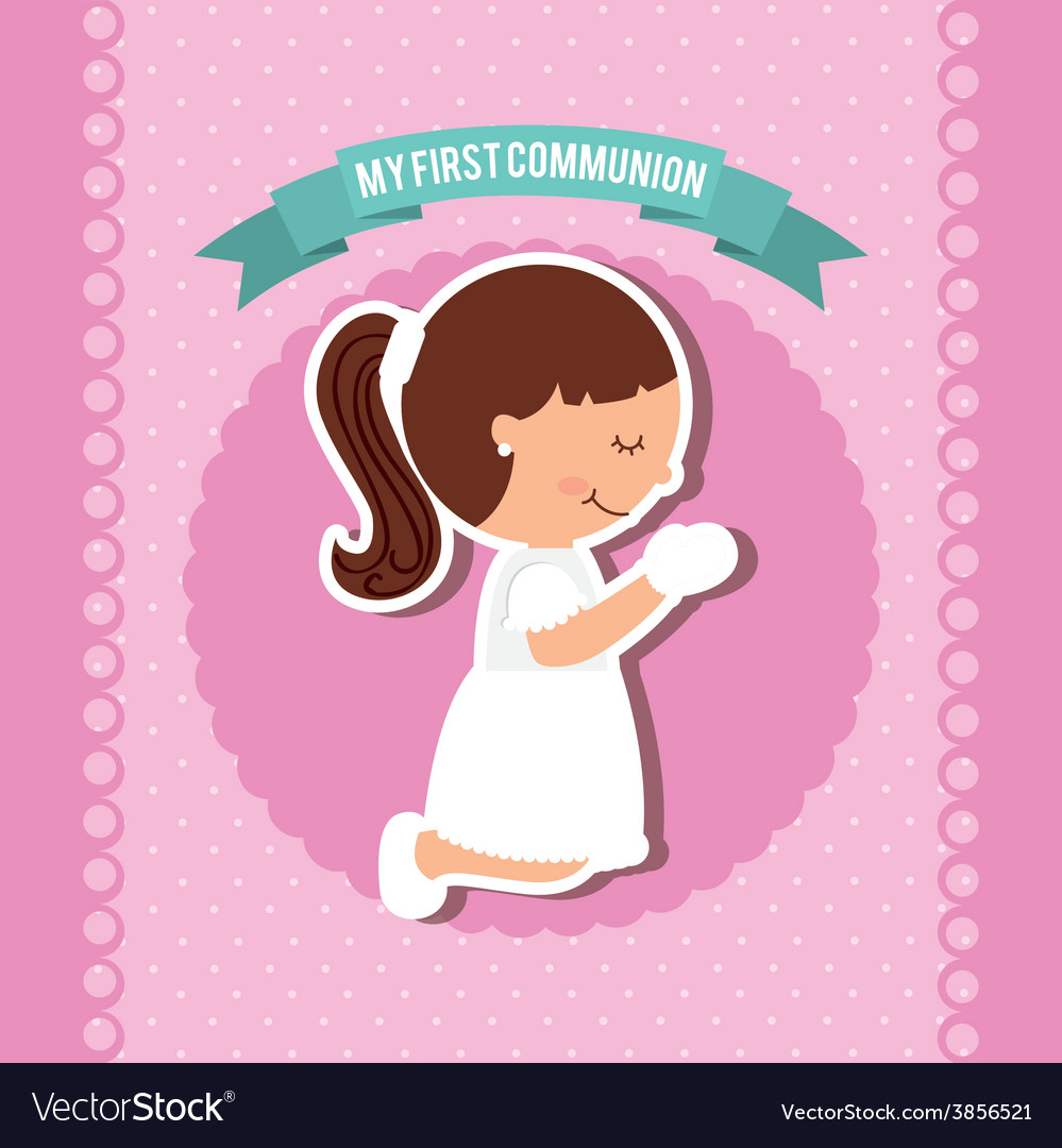 My first communion Royalty Free Vector Image - VectorStock