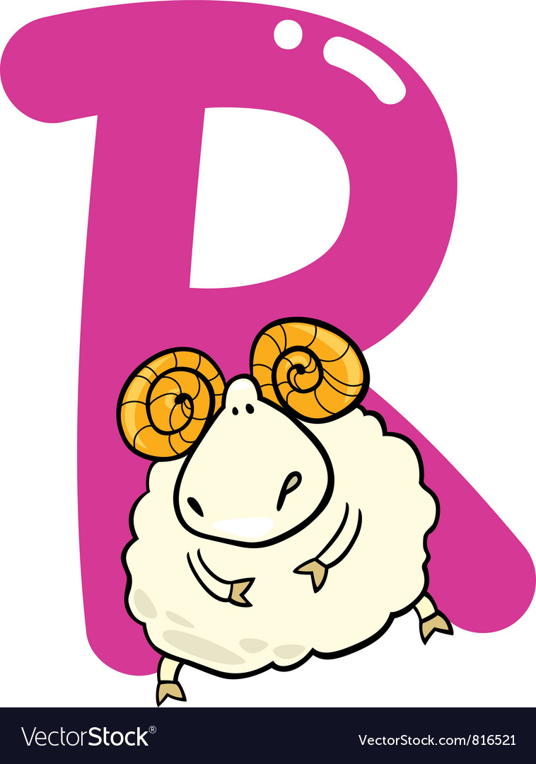 R for ram Royalty Free Vector Image - VectorStock
