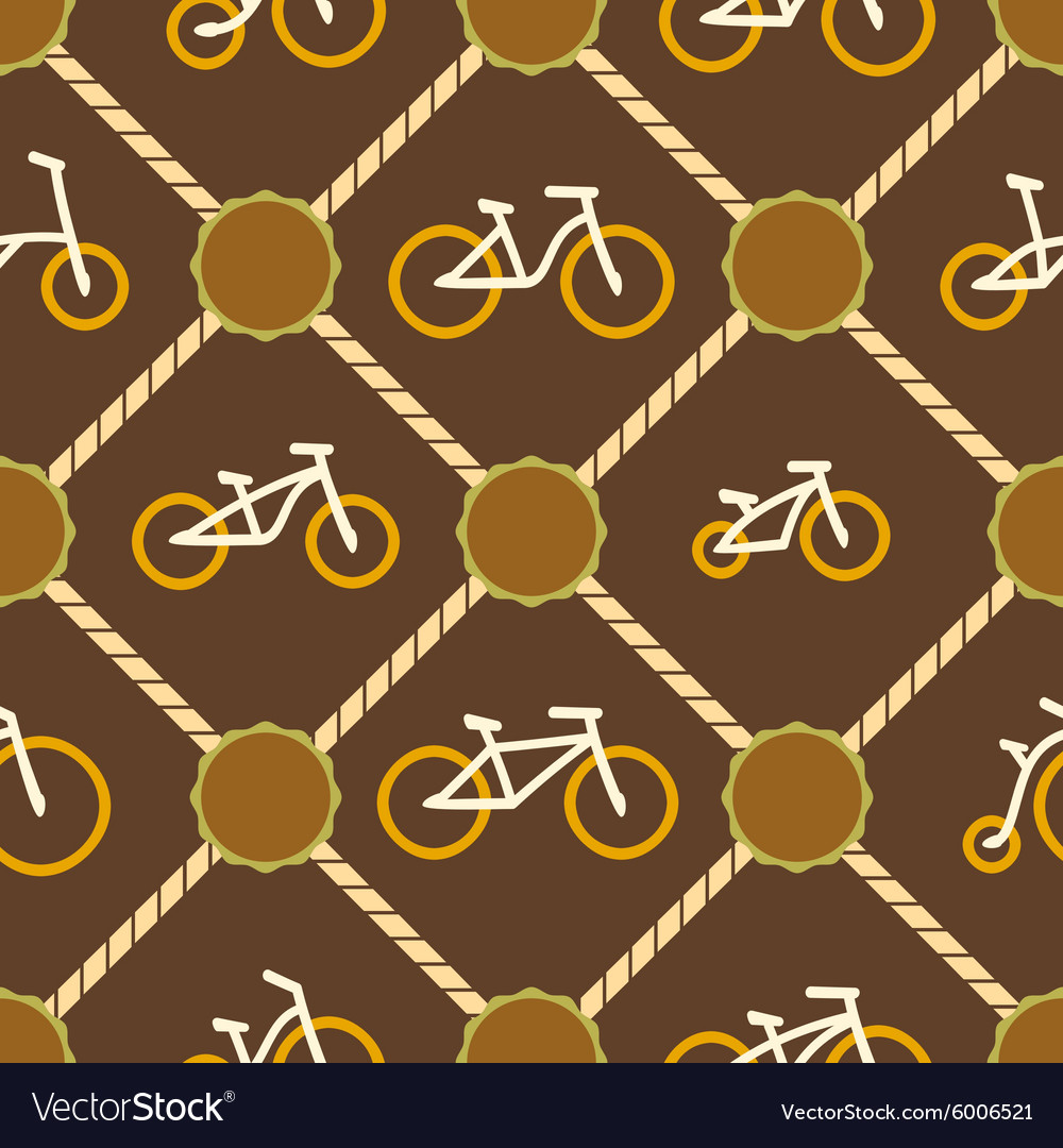 Seamless background with bicycle Royalty Free Vector Image