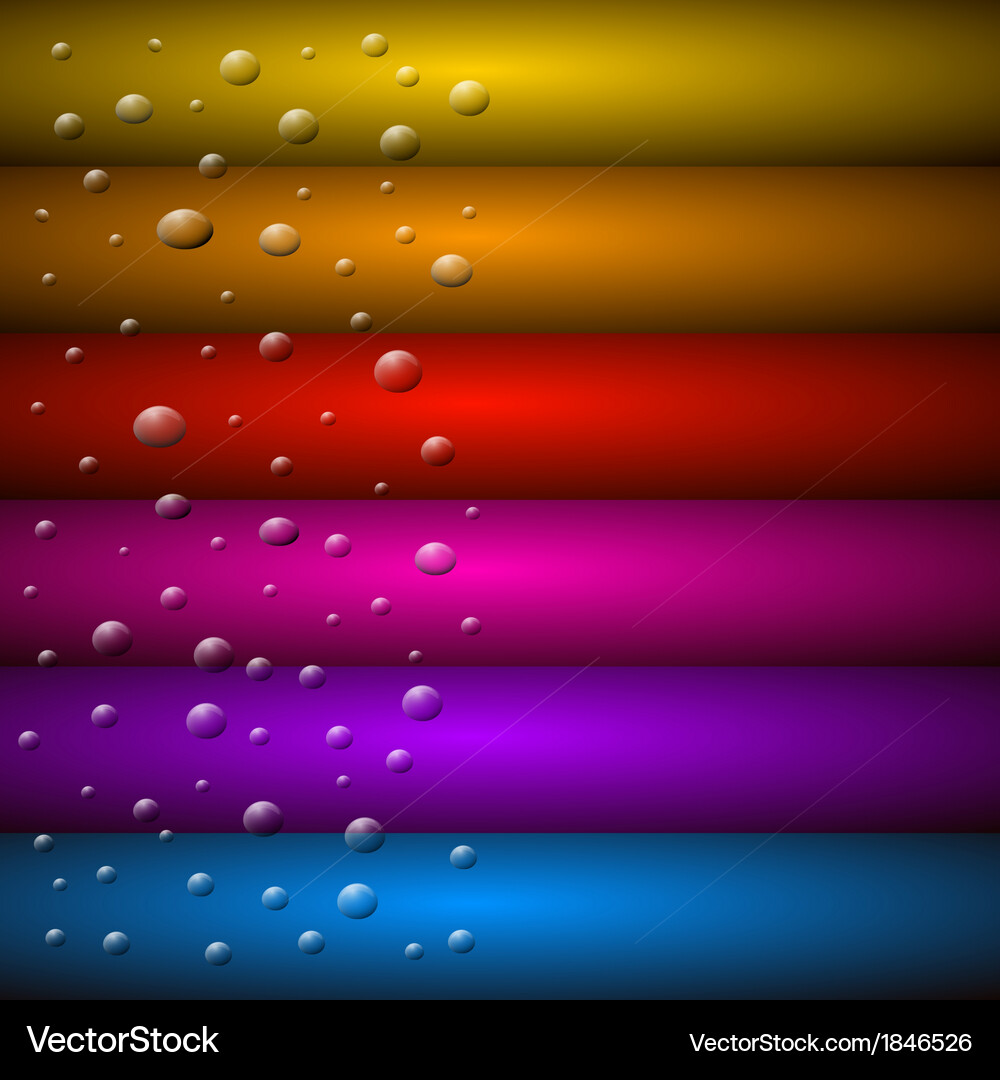 Abstract background water drops on colorful glass Vector Image