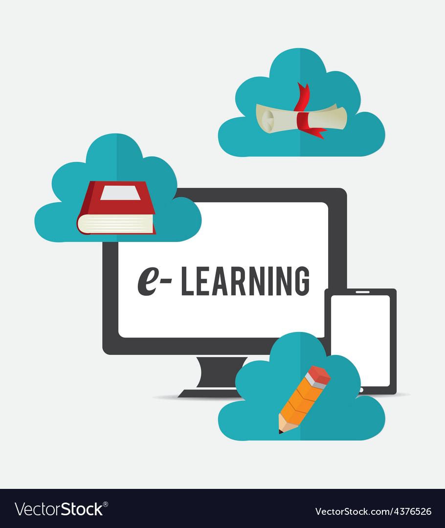 E- learning design Royalty Free Vector Image - VectorStock