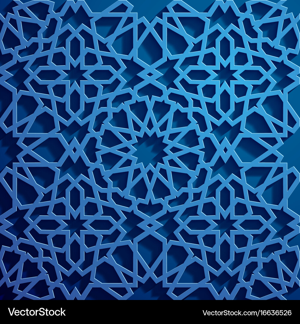 Islamic ornament persian motiff 3d Royalty Free Vector Image