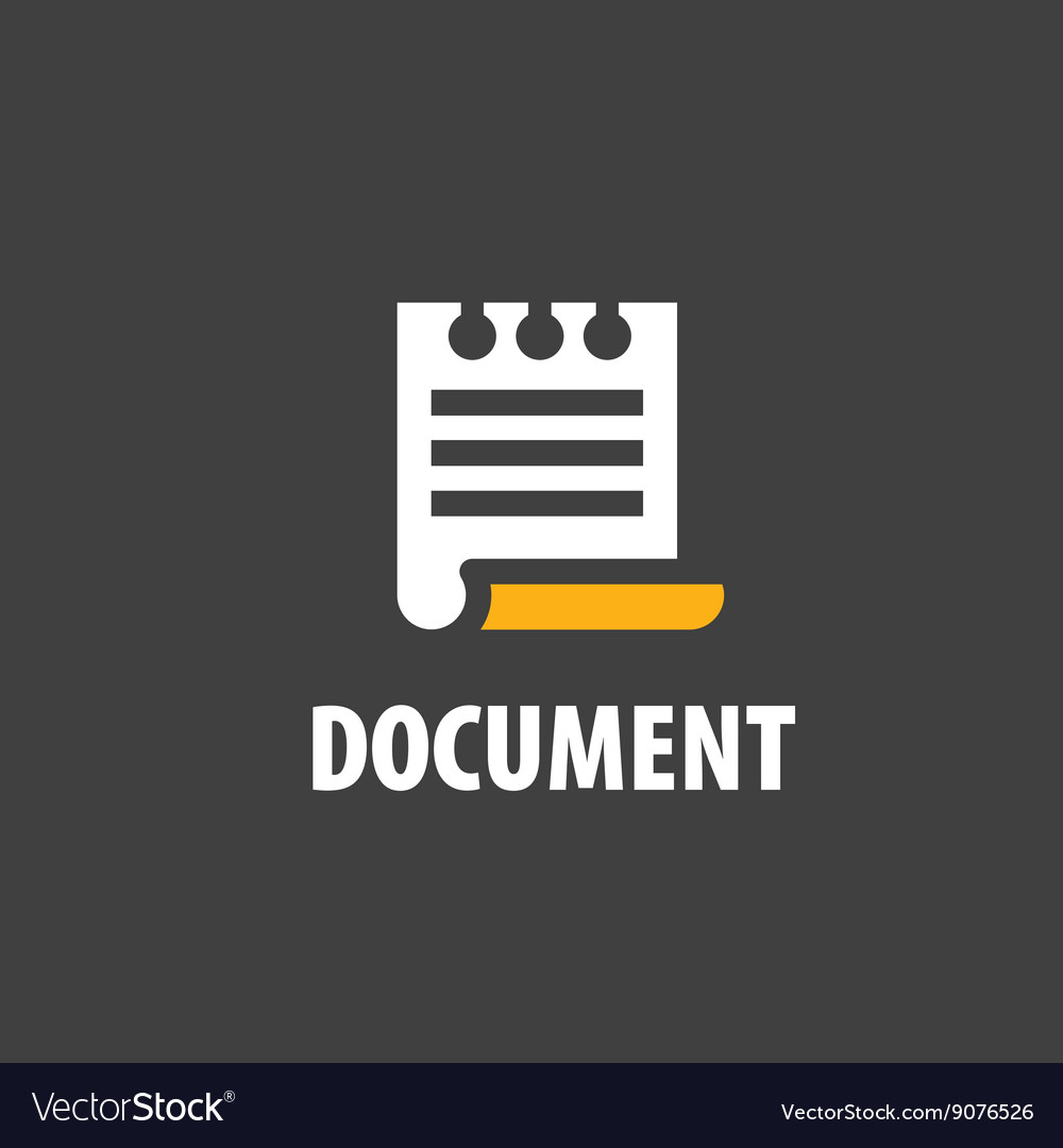 Logo document Royalty Free Vector Image - VectorStock