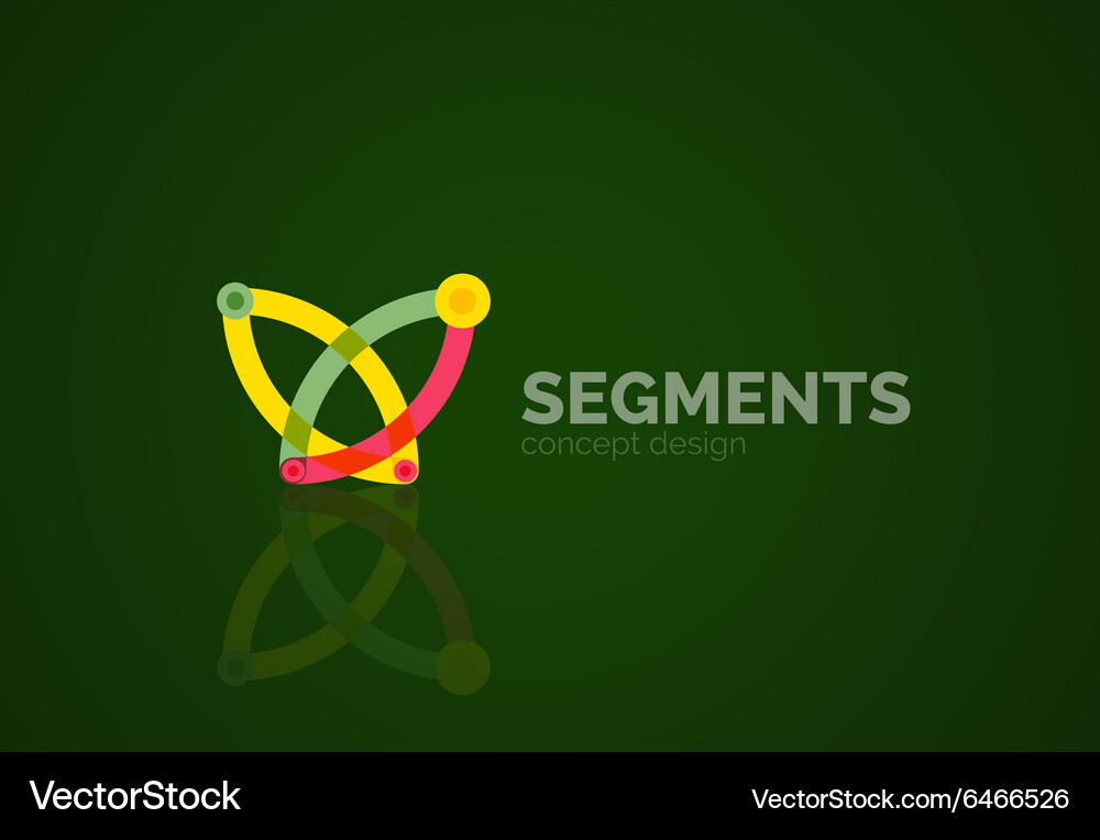 Outline minimal abstract geometric logo Royalty Free Vector