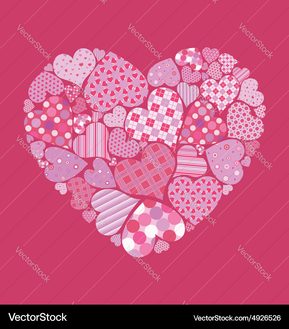Stylized hearts shapes Royalty Free Vector Image