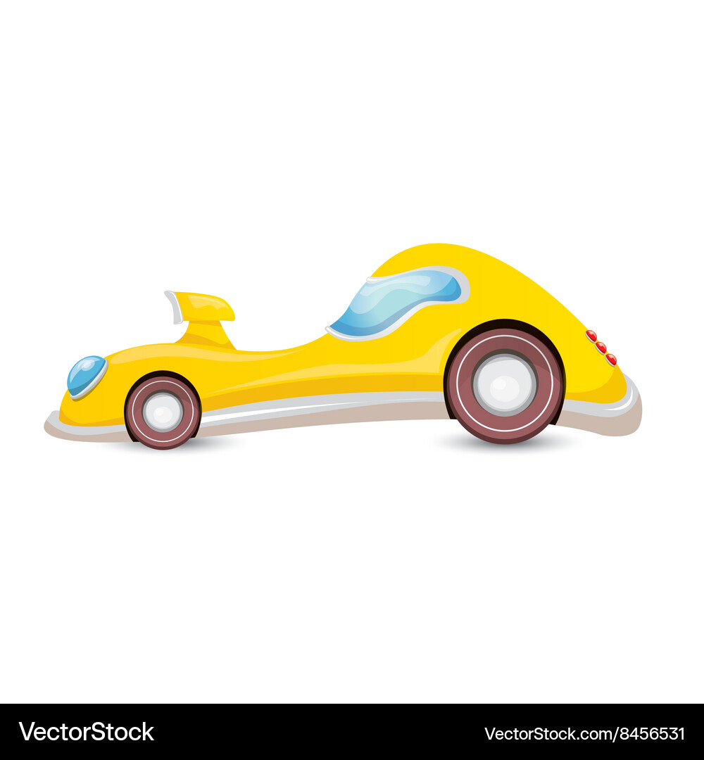 Cartoon orangecar isolated on white Royalty Free Vector