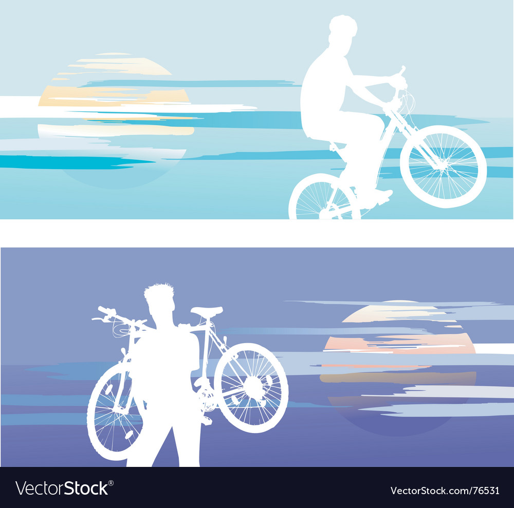 Cyclist Royalty Free Vector Image - VectorStock