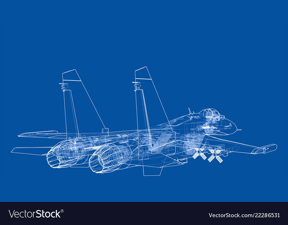 Fighter plane concept Royalty Free Vector Image