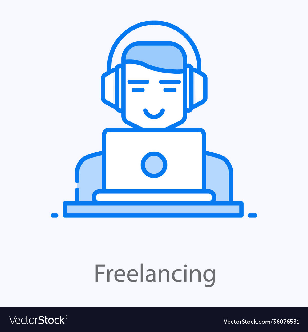 Freelancing Royalty Free Vector Image - VectorStock